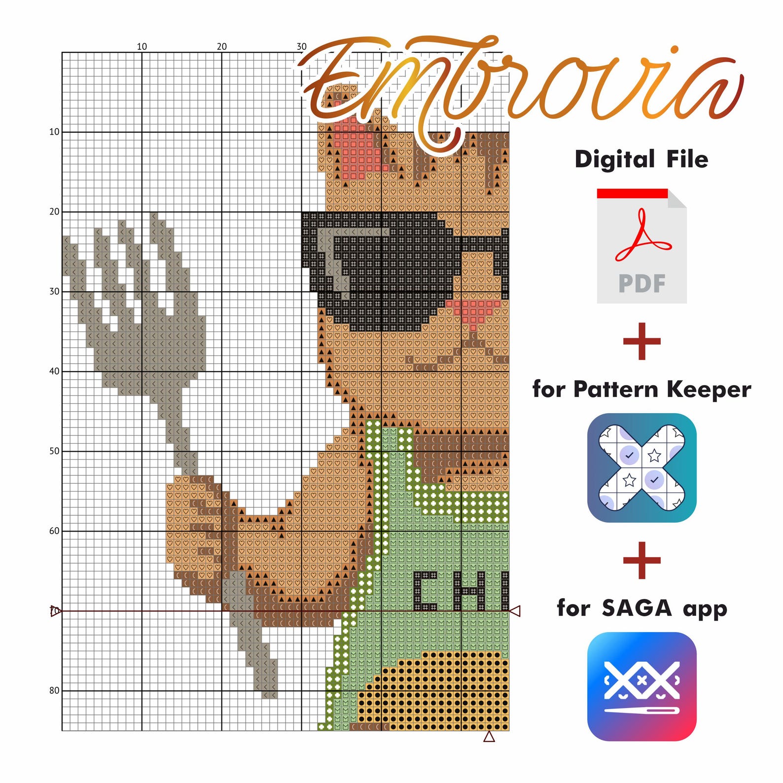 BBQ Chef Cat Cross Stitch Pattern – Funny Grilling Kitty With ...