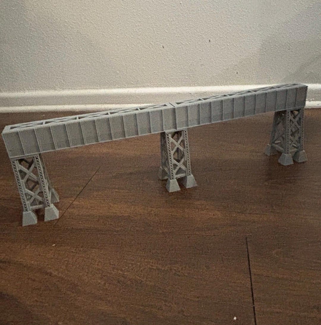 HO Scale Steel Girder Box Style Bridge 18” Long, 5.25” High to Bed - Etsy