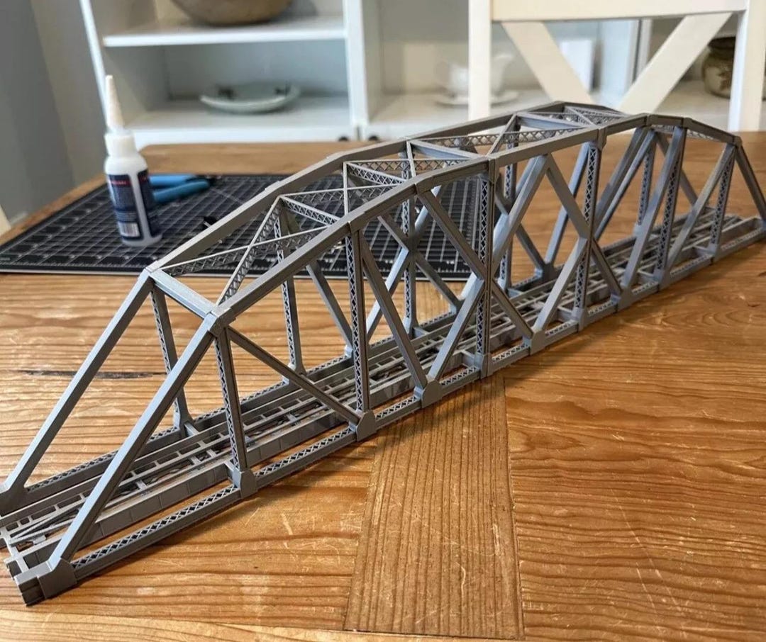 HO Scale Truss Bridge Single Track 40 Inches “unassembled Kit” - Etsy