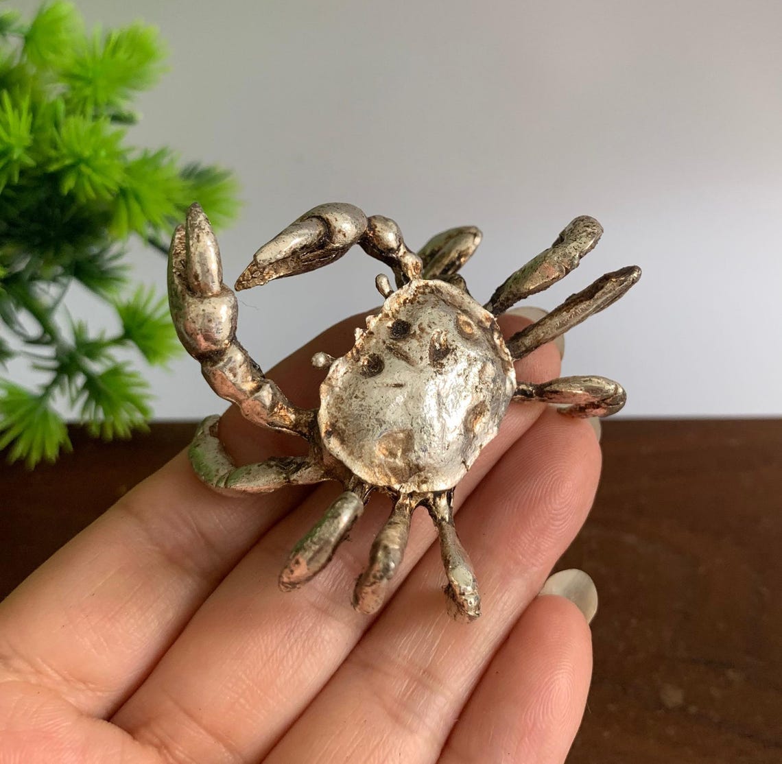 Vintage White Copper Carved Crab Statue. Home Decoration - Etsy
