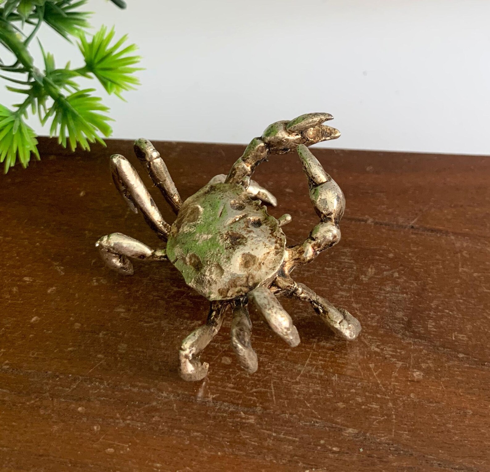 Vintage White Copper Carved Crab Statue. Home Decoration - Etsy