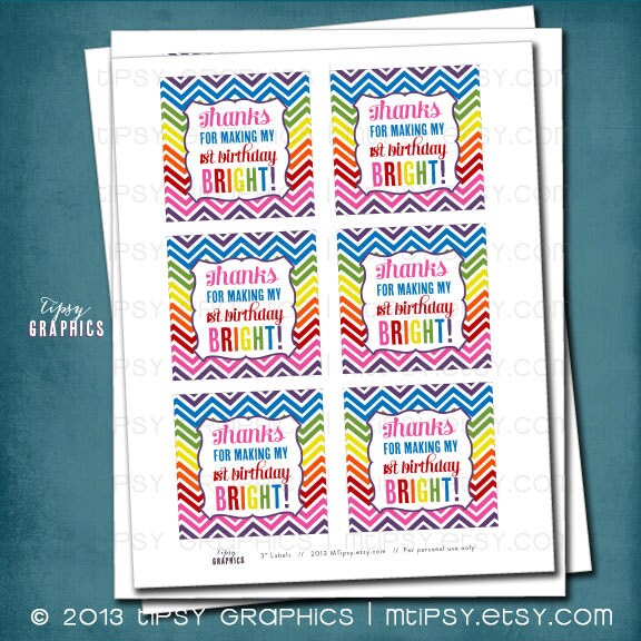Rainbow Chevron Birthday Party Invitation. Super Fun & | Etsy