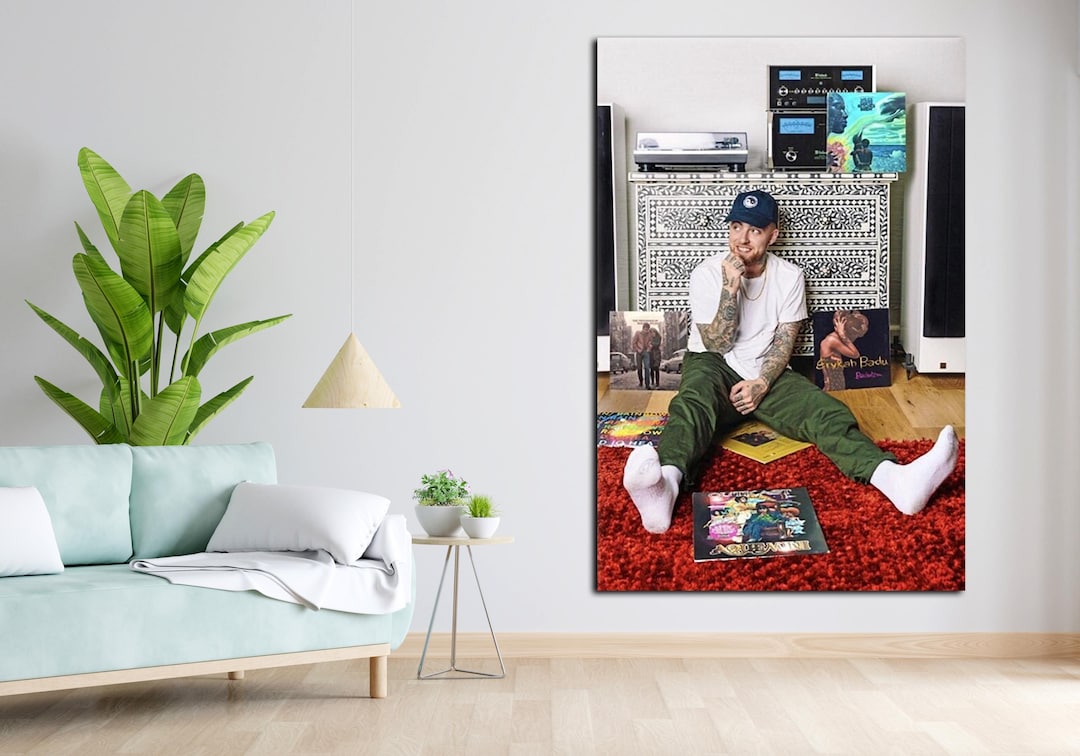 Mac Miller Poster, Mac Miller Wall Art, American Rapper Wall Art ...