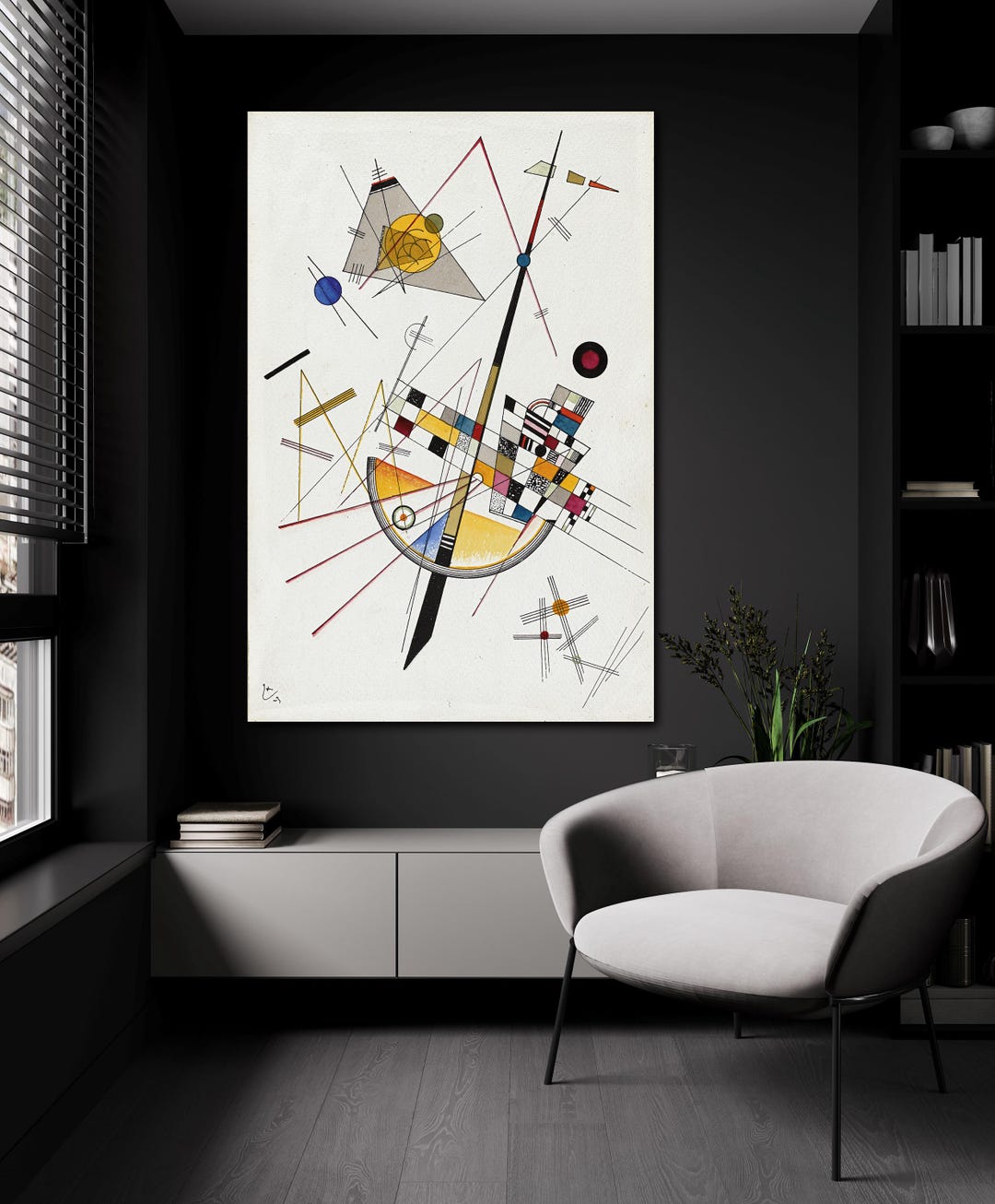 Wassily Kandinsky Transverse Line, Extra Large Wall Art, Tempered Glass ...