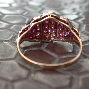 Antique Vintage Art Deco 18k Gold Rubi Lab Stones Ring (DDP Paid by Me ...