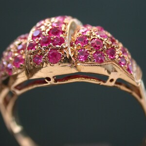 Antique Vintage Art Deco 18k Gold Rubi Lab Stones Ring (DDP Paid by Me ...