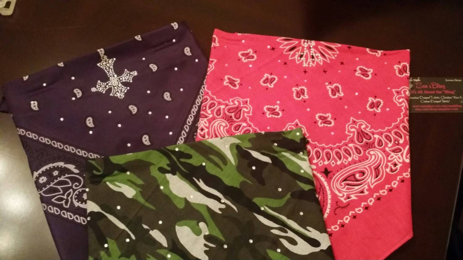 Bandana W/bling Workout/yoge Headwrap Biker Headgear All Colors - Etsy