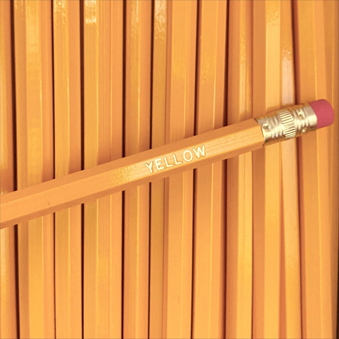YELLOW Custom Pencils - Set of 5 - the Perfect YELLOW Pencil - Etsy