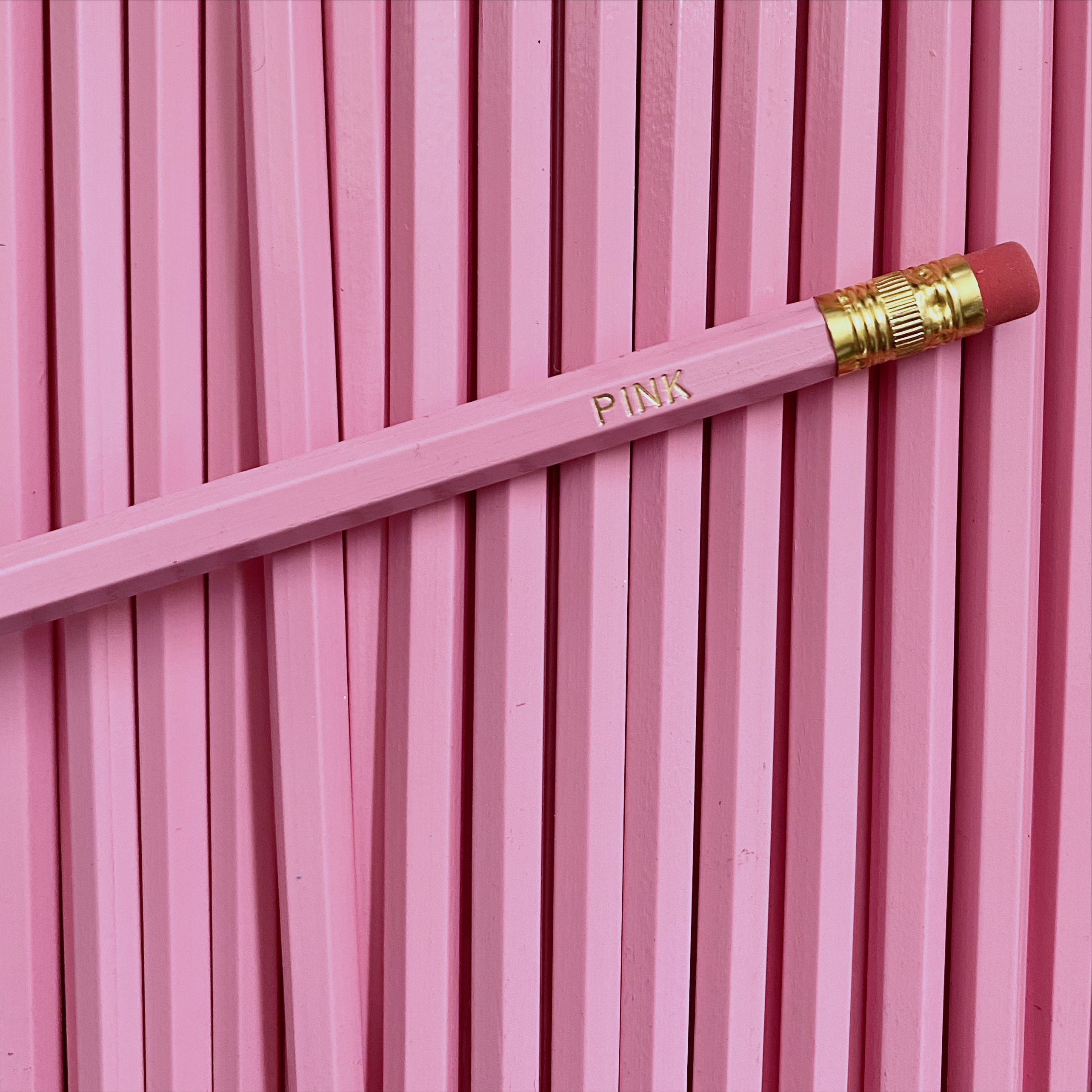 PINK Custom Pencils - Set of 5 - the Perfect PINK Pencil - Etsy