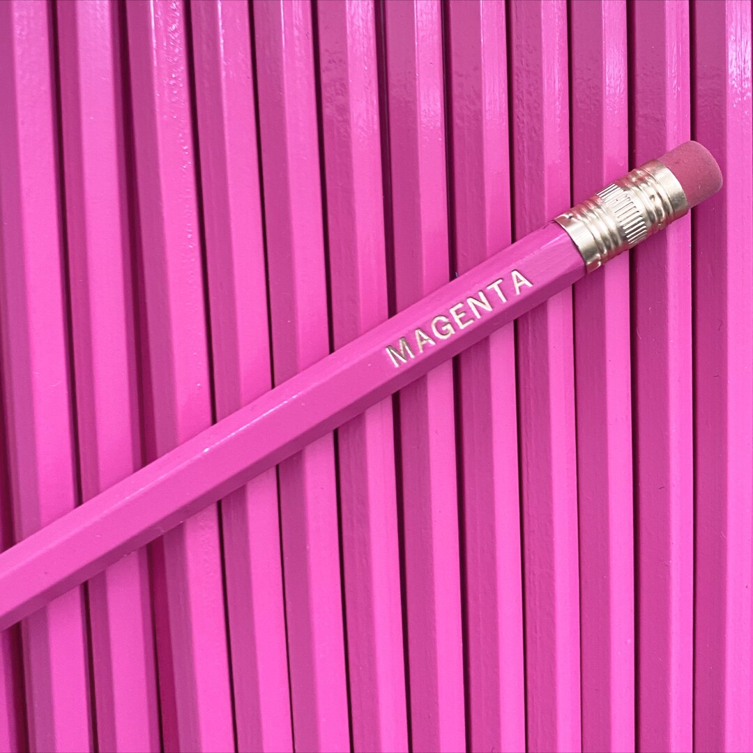 MAGENTA Custom Pencils - Set of 5 - the Perfect MAGENTA Pencil - Etsy