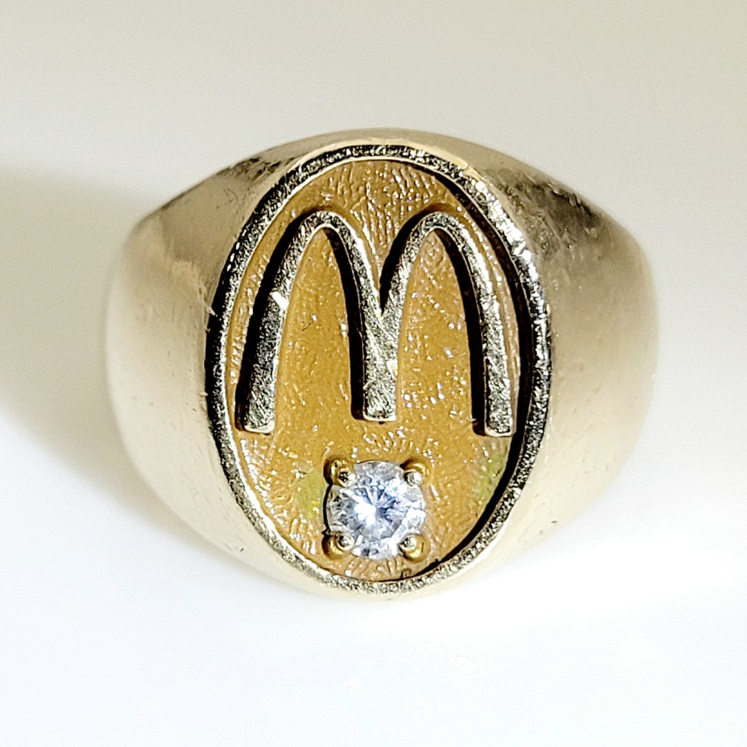 Mcdonald's Service Award Diamond Ring With Original Box - Etsy