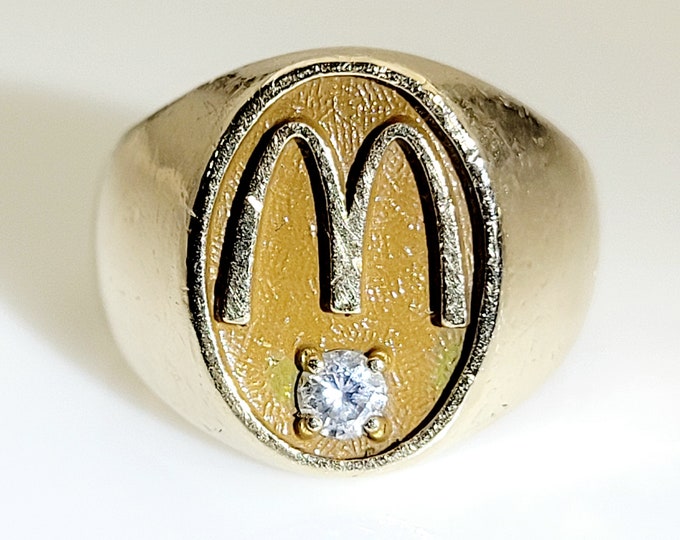 Mcdonald's Service Award Diamond Ring With Original Box, Care ...