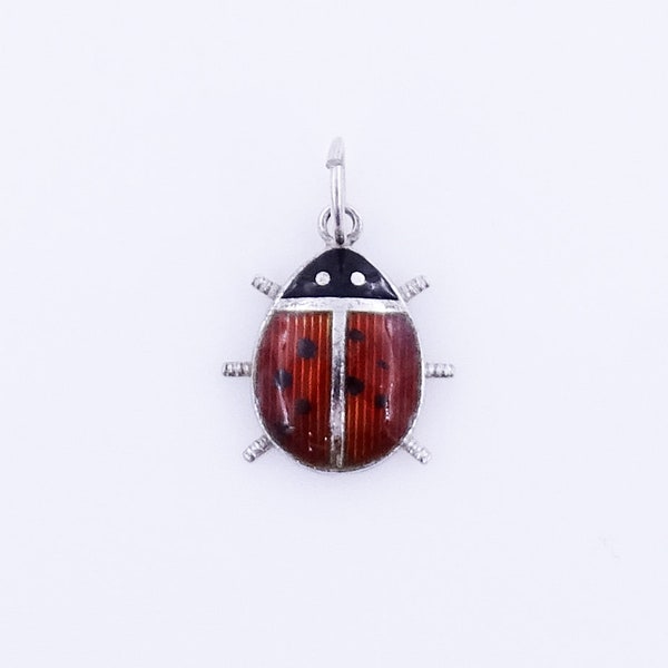 Antique Enamel Ladybug Pendant - Etsy