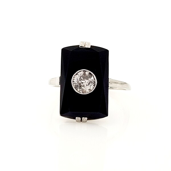 Art Deco Onyx Ring - Etsy