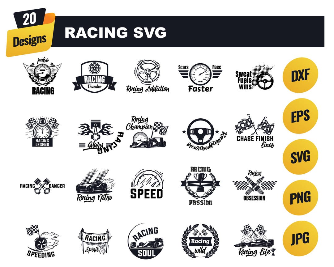 Racing SVG Bundle, Racing Quote Svg, Racing T-shirt Design, Car Racing ...