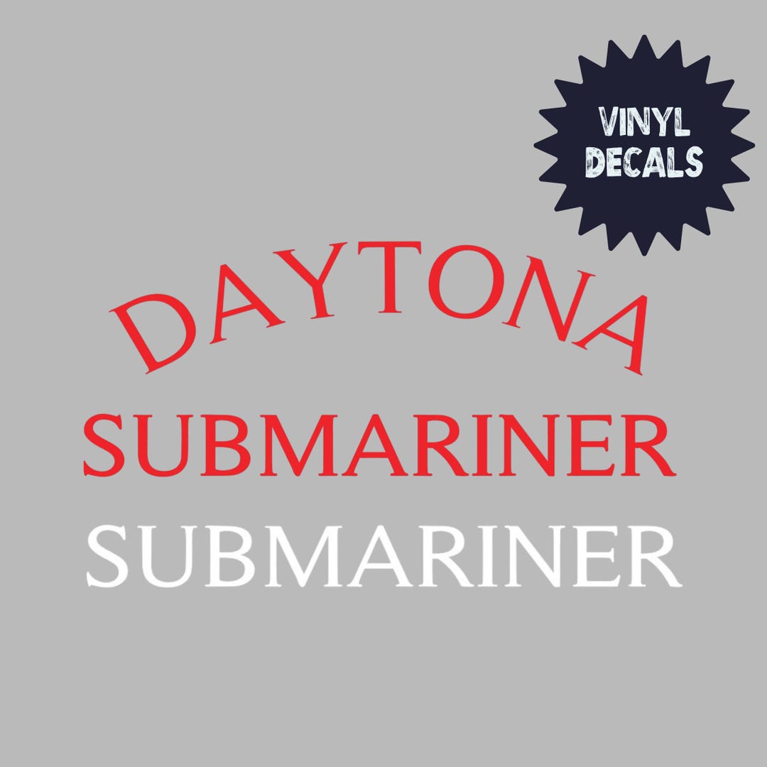 Daytona Submariner Vinyl Decals - Watch Stickers Decals - Etsy