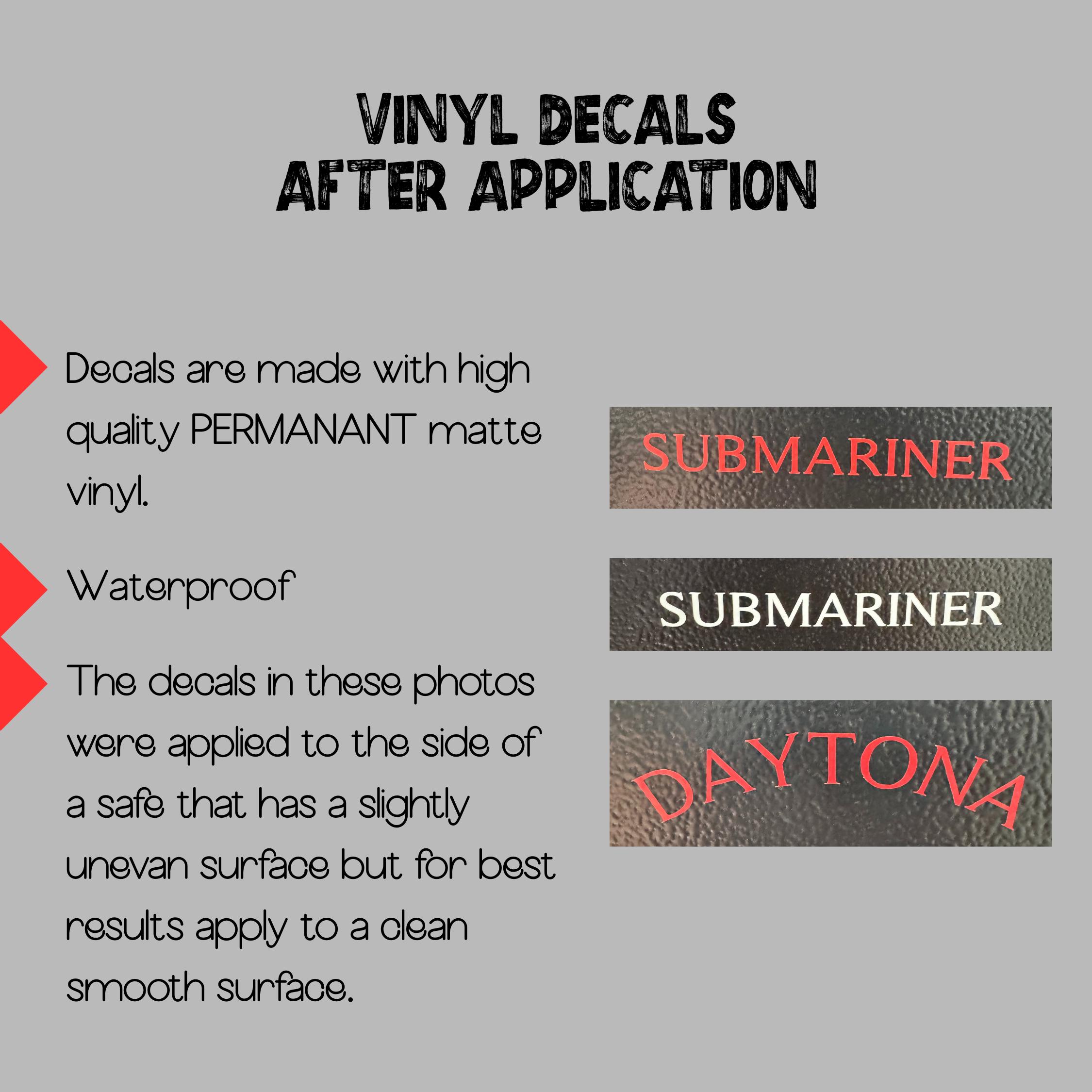 Daytona Submariner Vinyl Decals - Watch Stickers Decals - Etsy