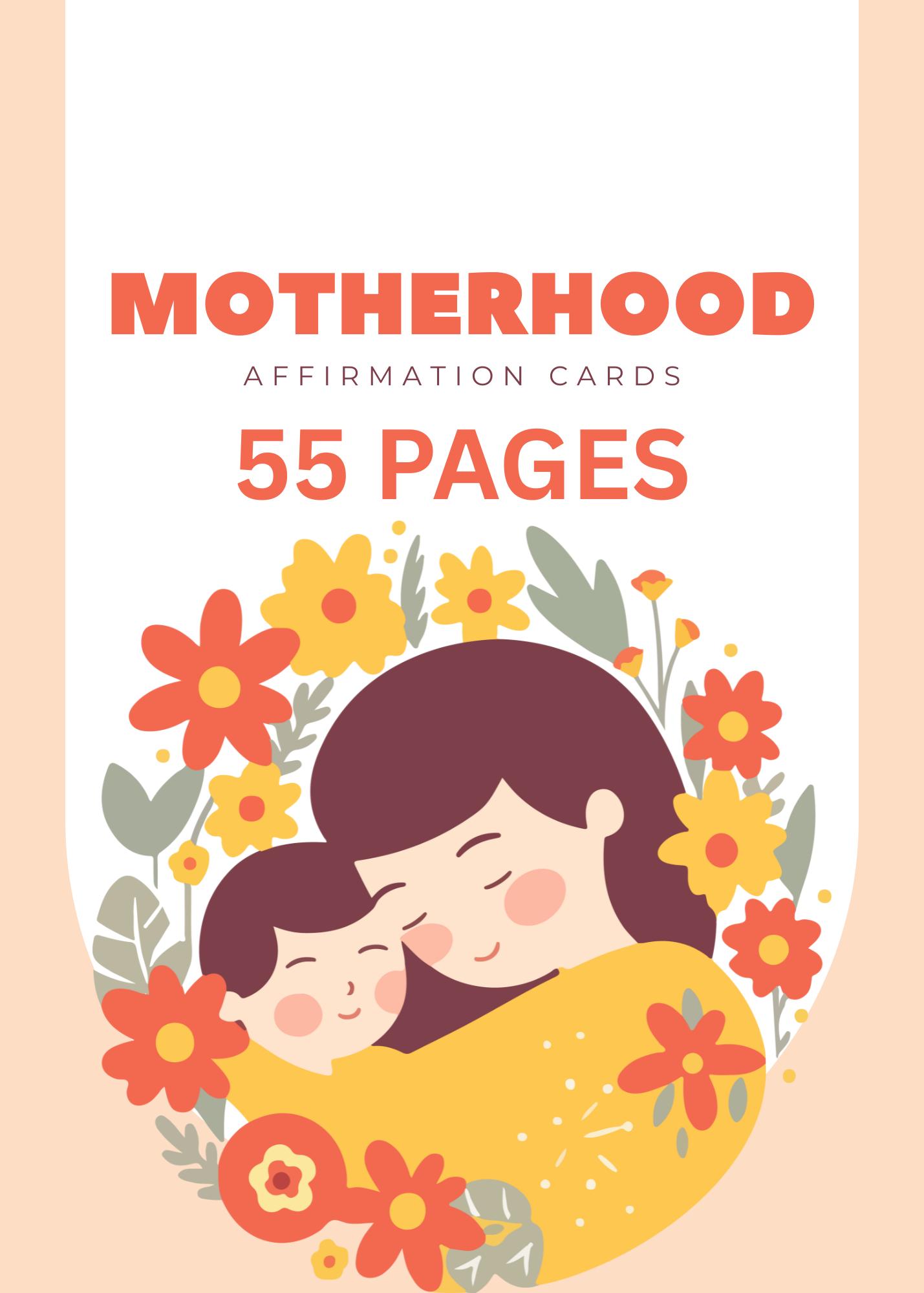 Motherhood Affirmation Cards, Mom Mindfulness, Positive Motherhood ...