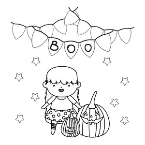 Halloween Coloring Book, Spooky Fun, DIY Halloween Crafts, Art for Kids ...