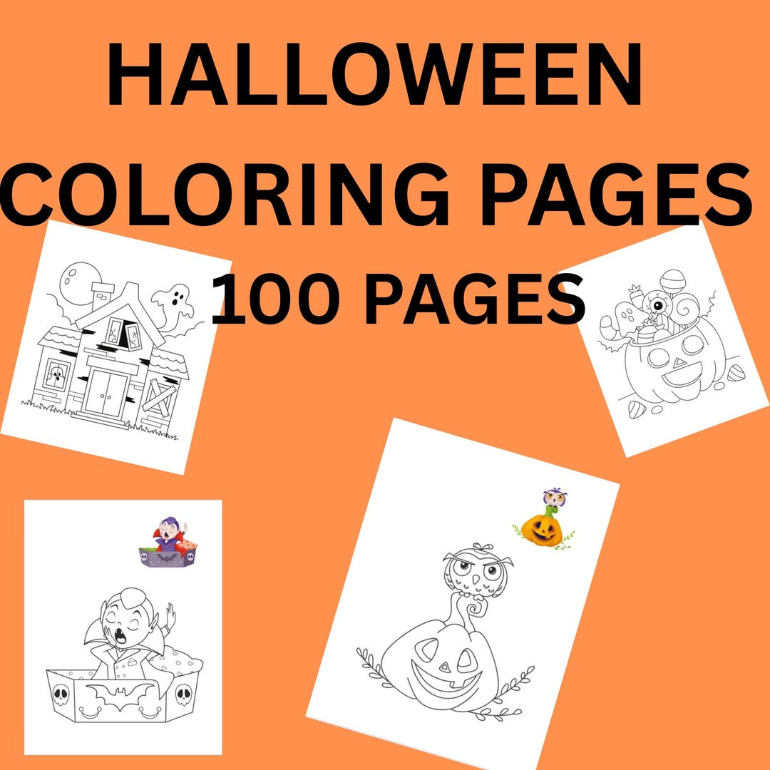 Halloween Coloring Book, Spooky Fun, DIY Halloween Crafts, Art for Kids ...