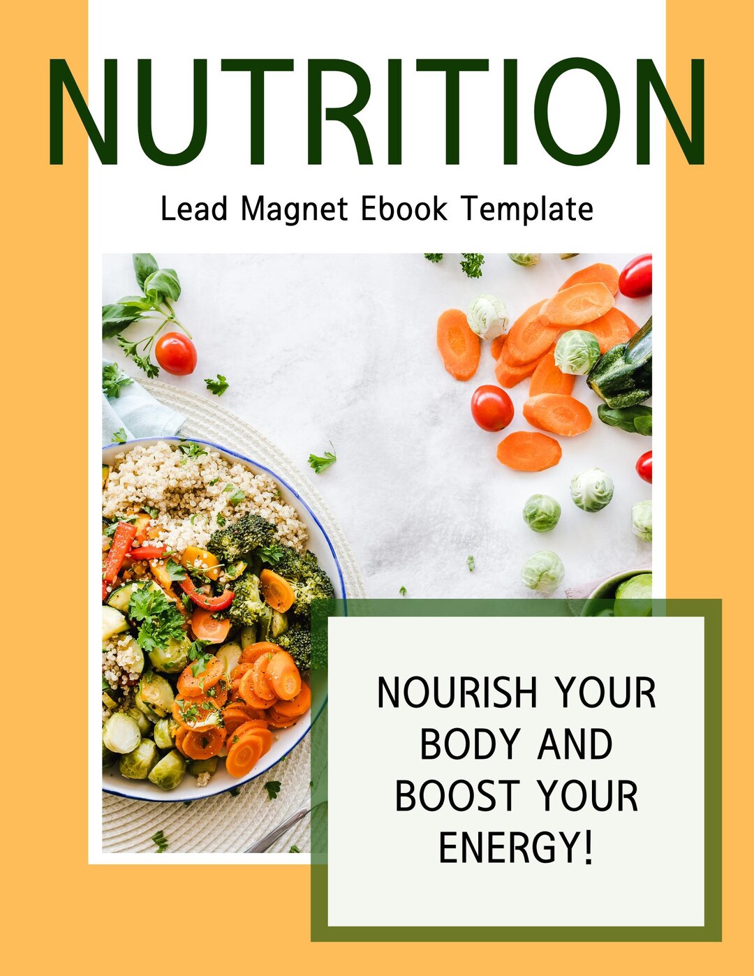 Nutrition Ebook Template, Digital Recipe Book, DIY Ebook Design, Health ...