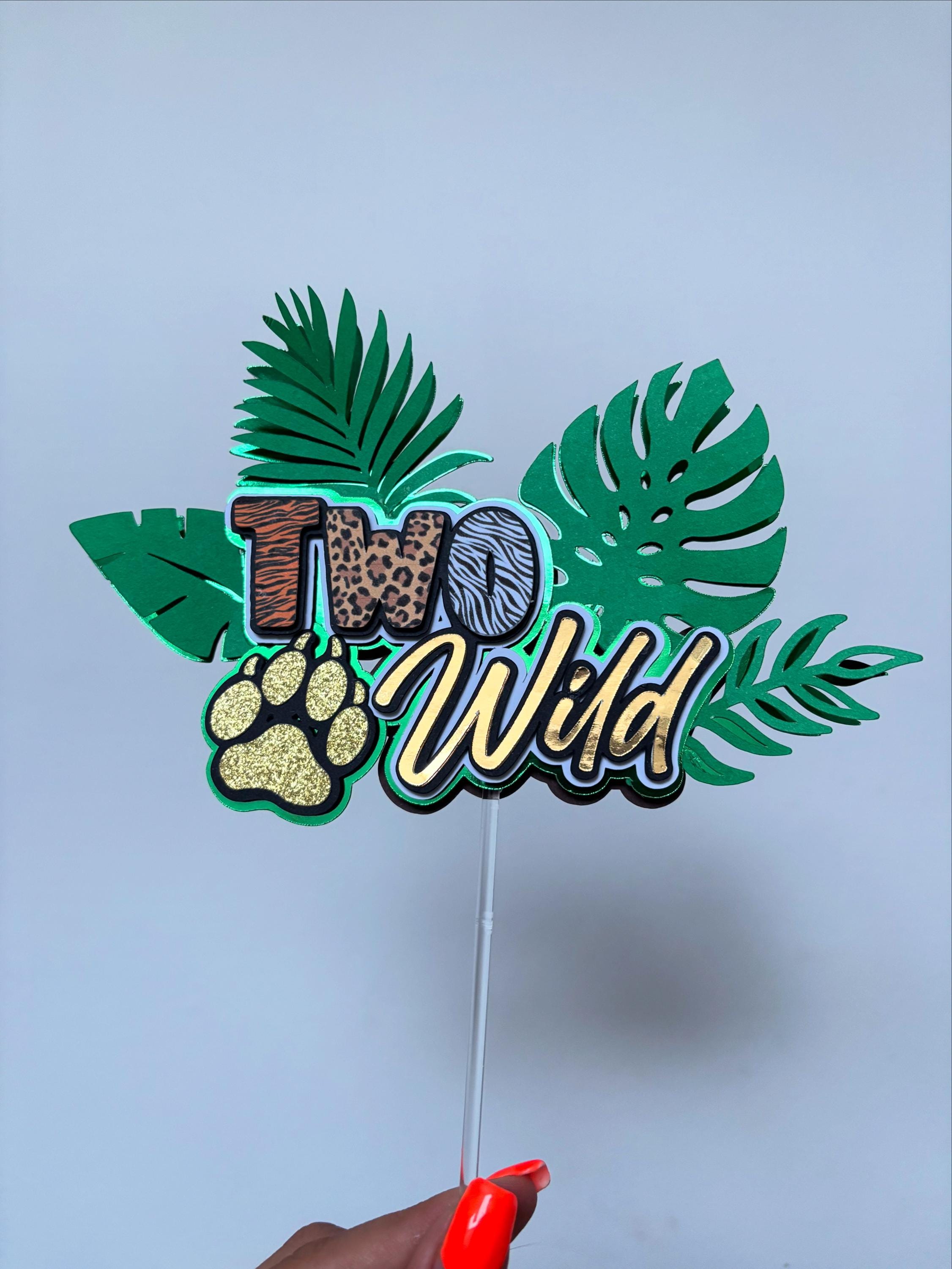 Jungle Theme Cake Topper, Safari Theme Cake Topper, Wild One Cake ...