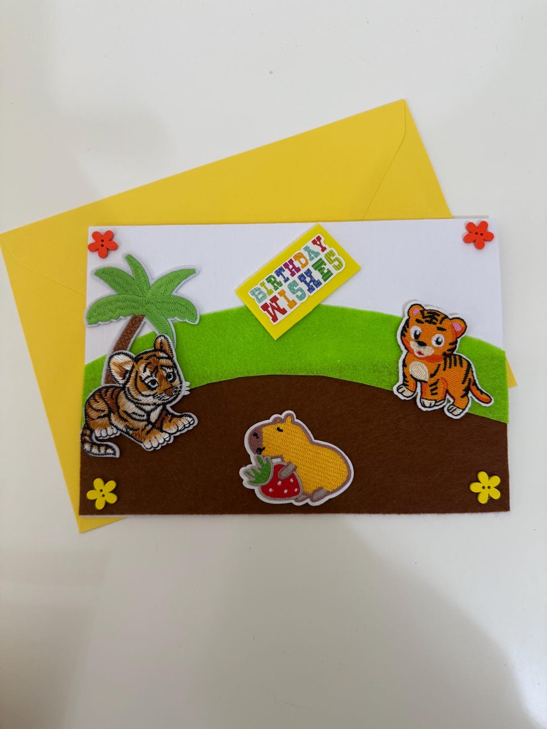 Handmade Children’s Birthday Card - Animal Design - A5 Size ...