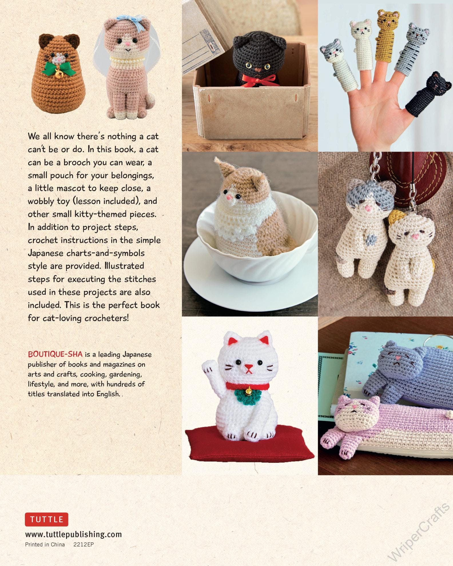 Beginner AMIGURUMI CATS Pattern - Crochet Sweet Kitties the Japanese ...