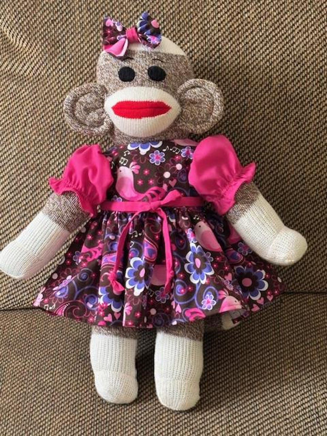 Large Sock Monkey, Red Heel Sock Monkey, Sock Monkey, Nursery Decor ...