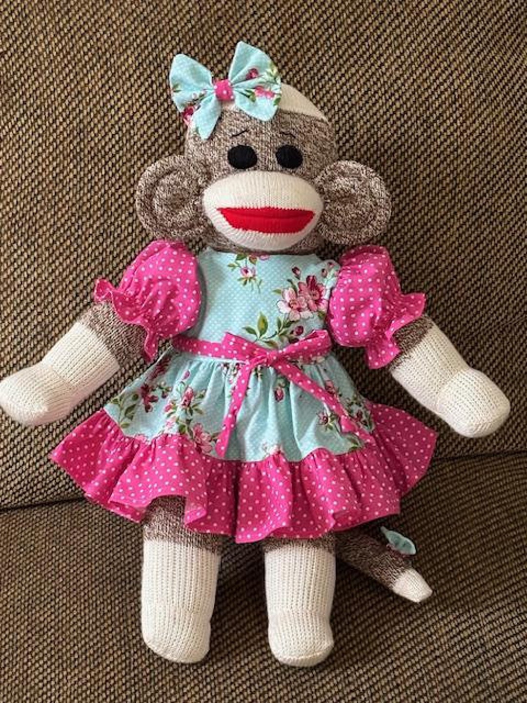 Large Sock Monkey, Red Heel Sock Monkey, Sock Monkey, New Baby Gift ...