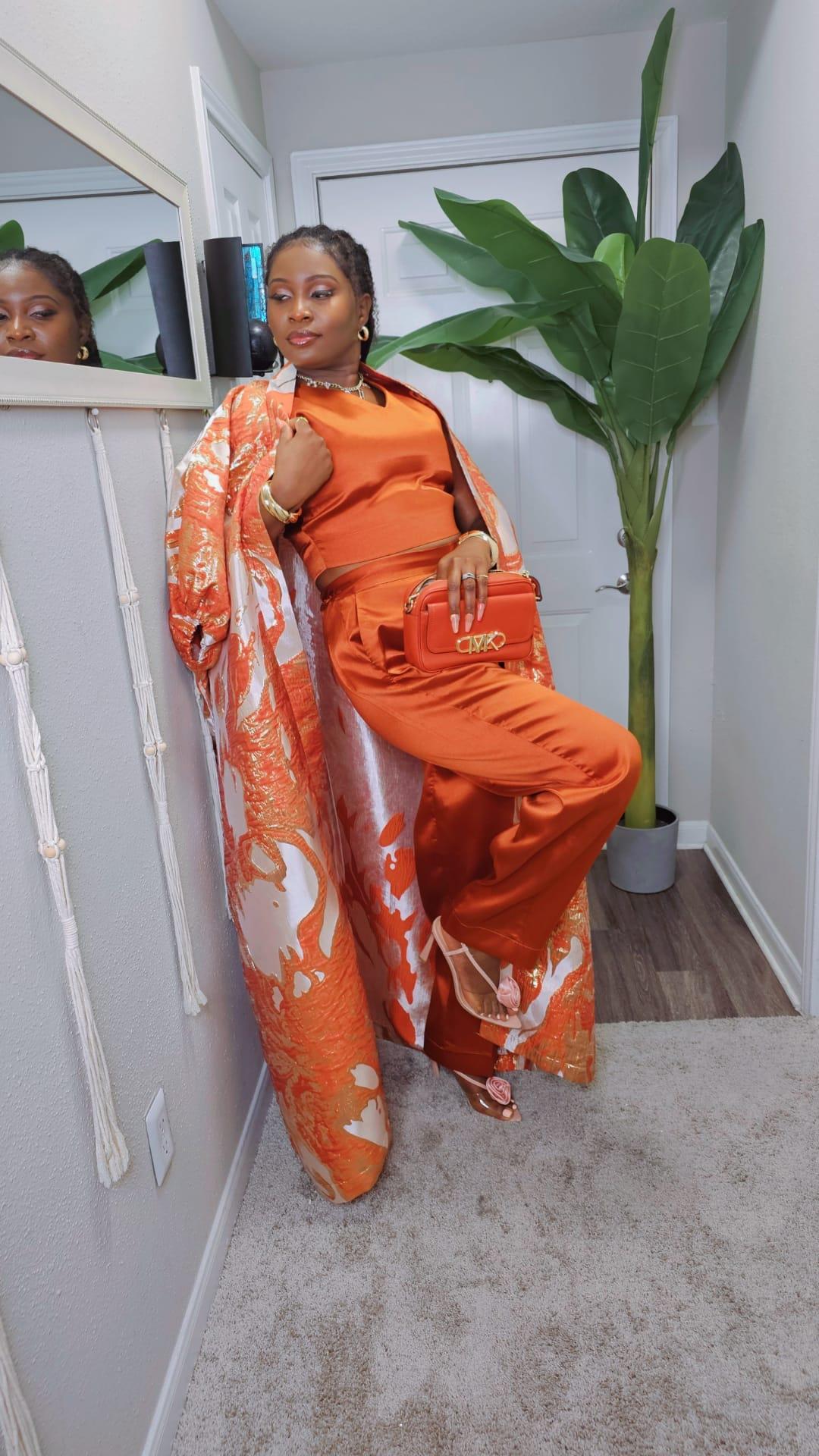MIMI 3D Beautiful 3pcs | Women Kimono and Pant Party Kimono and Pant ...