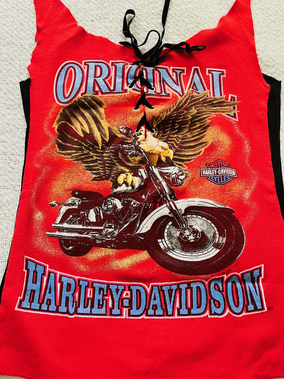 Upcycled Harley Davidson Halter Top - Etsy
