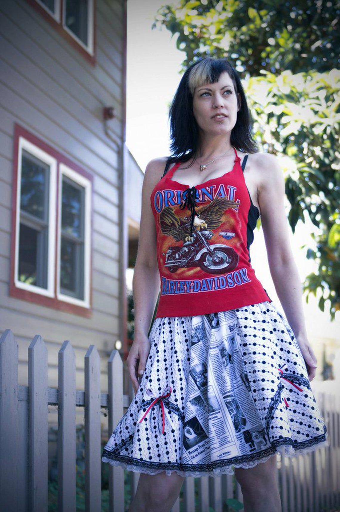 Upcycled Harley Davidson Halter Top - Etsy