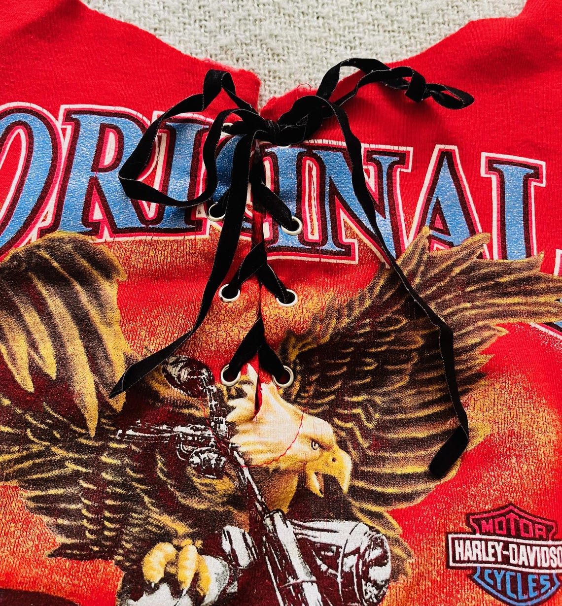 Upcycled Harley Davidson Halter Top - Etsy