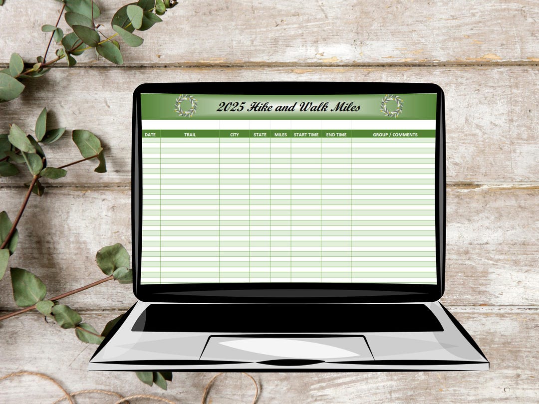 Editable Hiking Logbook | Track 10 Years of Hikes | Digital Hiking ...