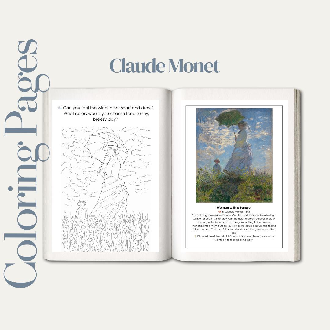 Claude Monet Coloring Book – Printable Art Activity for Kids & Adults ...