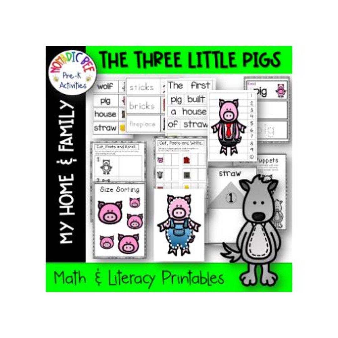 The Three Little Pigs Activities - Etsy