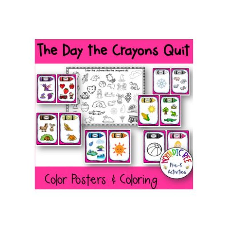The Day the Crayons Quit Activities - Color Posters - Etsy
