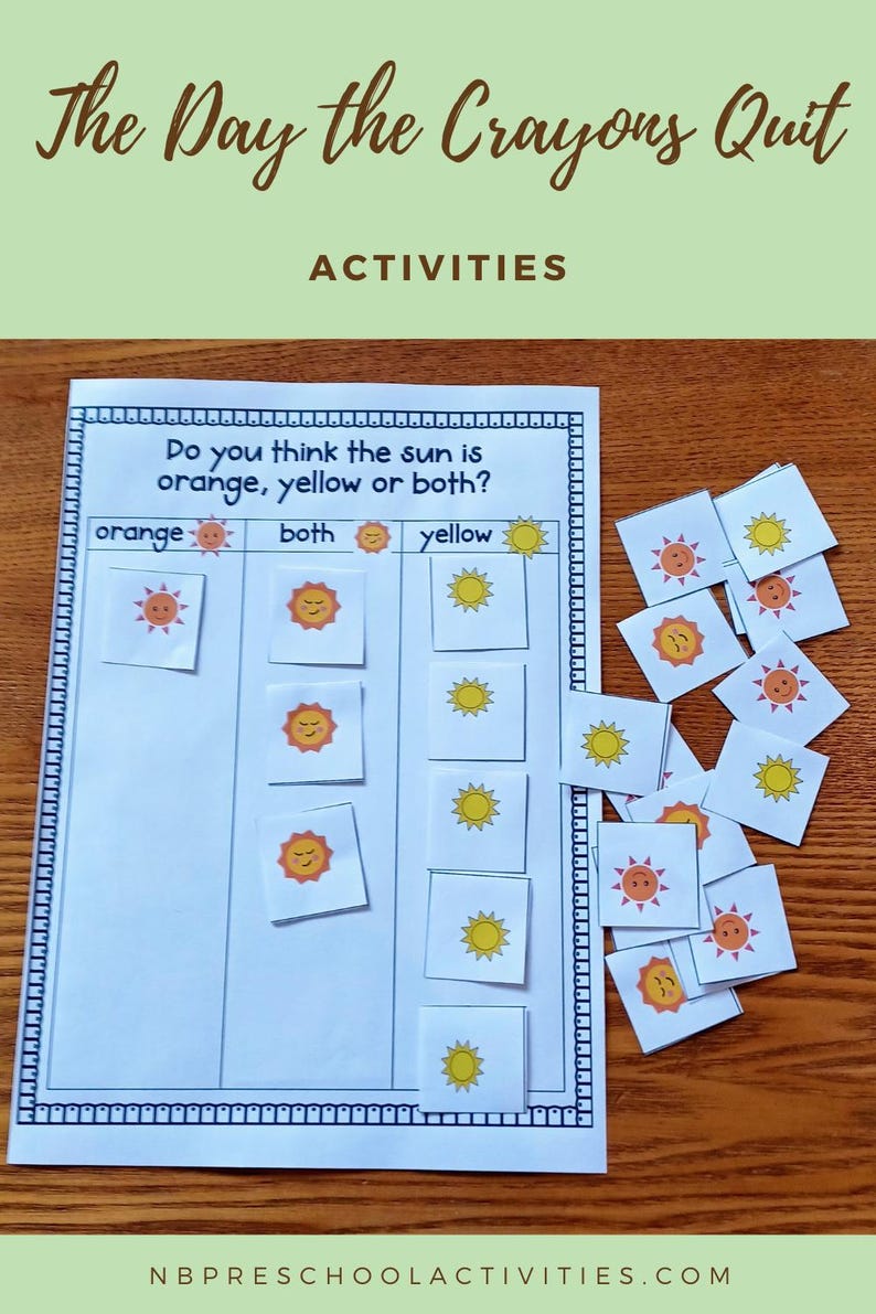 The Day the Crayons Quit Activities - Emotions - Etsy