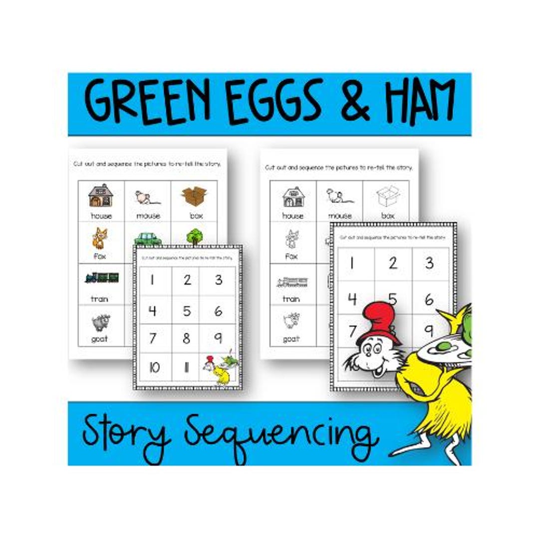 Green Eggs and Ham Activities - Sequencing - Etsy