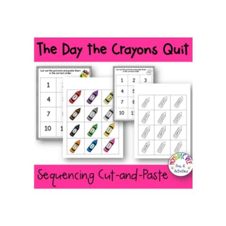 The Day the Crayons Quit Activities - Sequencing - Etsy
