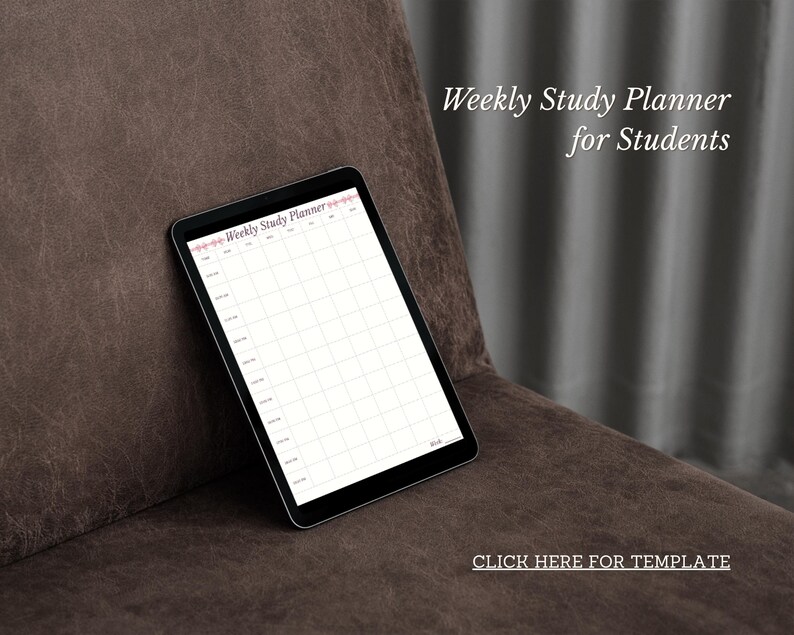 Customisable & Printable Weekly Study Planner Template for College ...