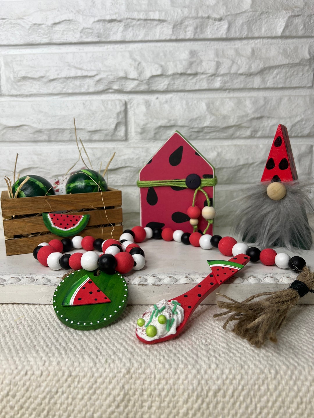 Watermelon Tray Decor for Summertime, Summertime Watermelon Decor ...