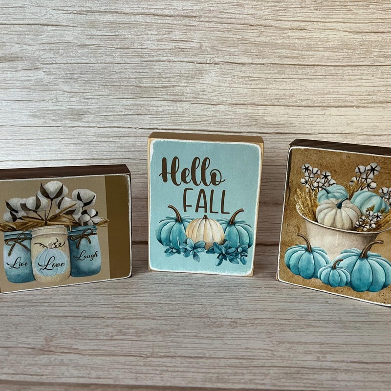 Blue Fall Decor - Etsy