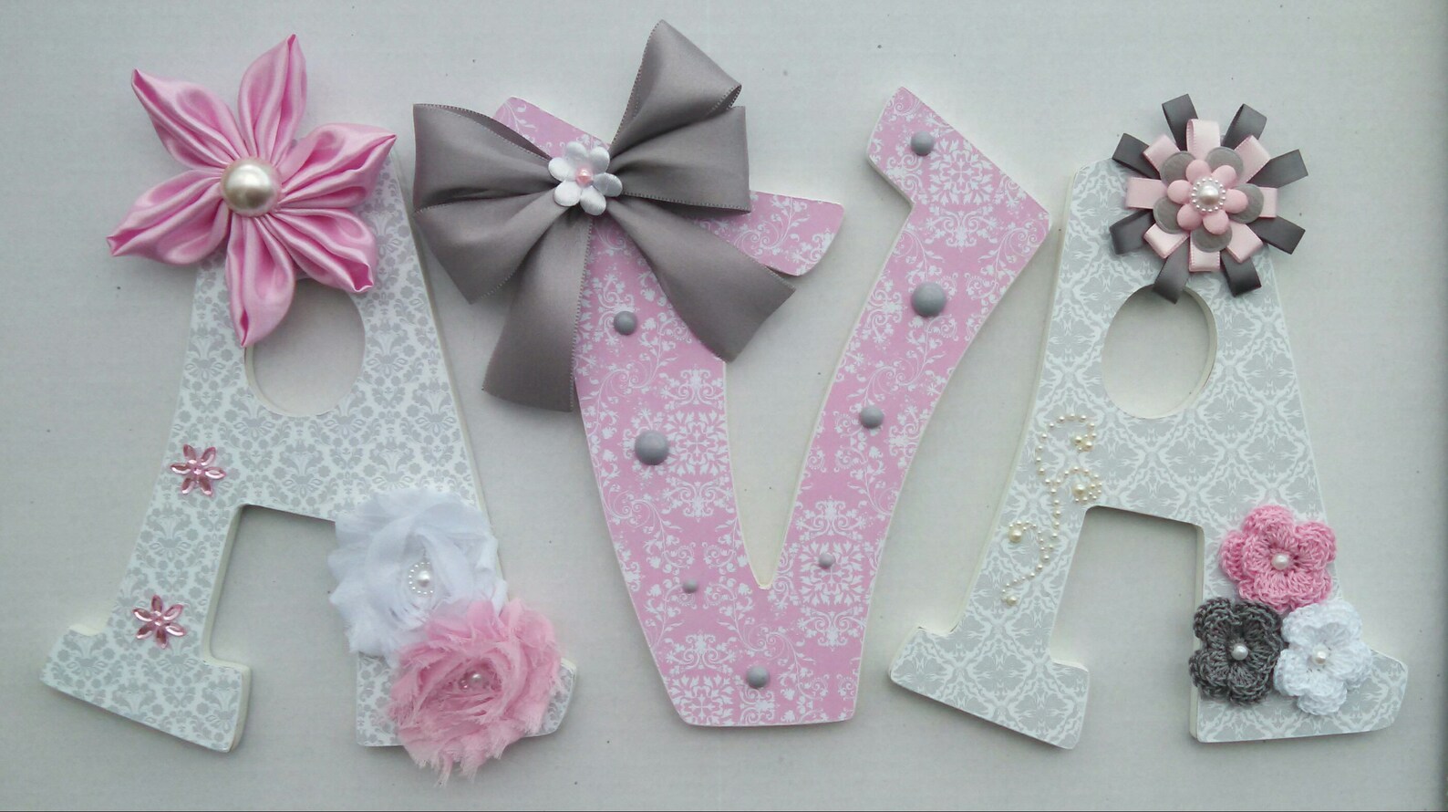 Custom Decoupage Name Wall Decor: Nursery & Kids Room Letters - Etsy