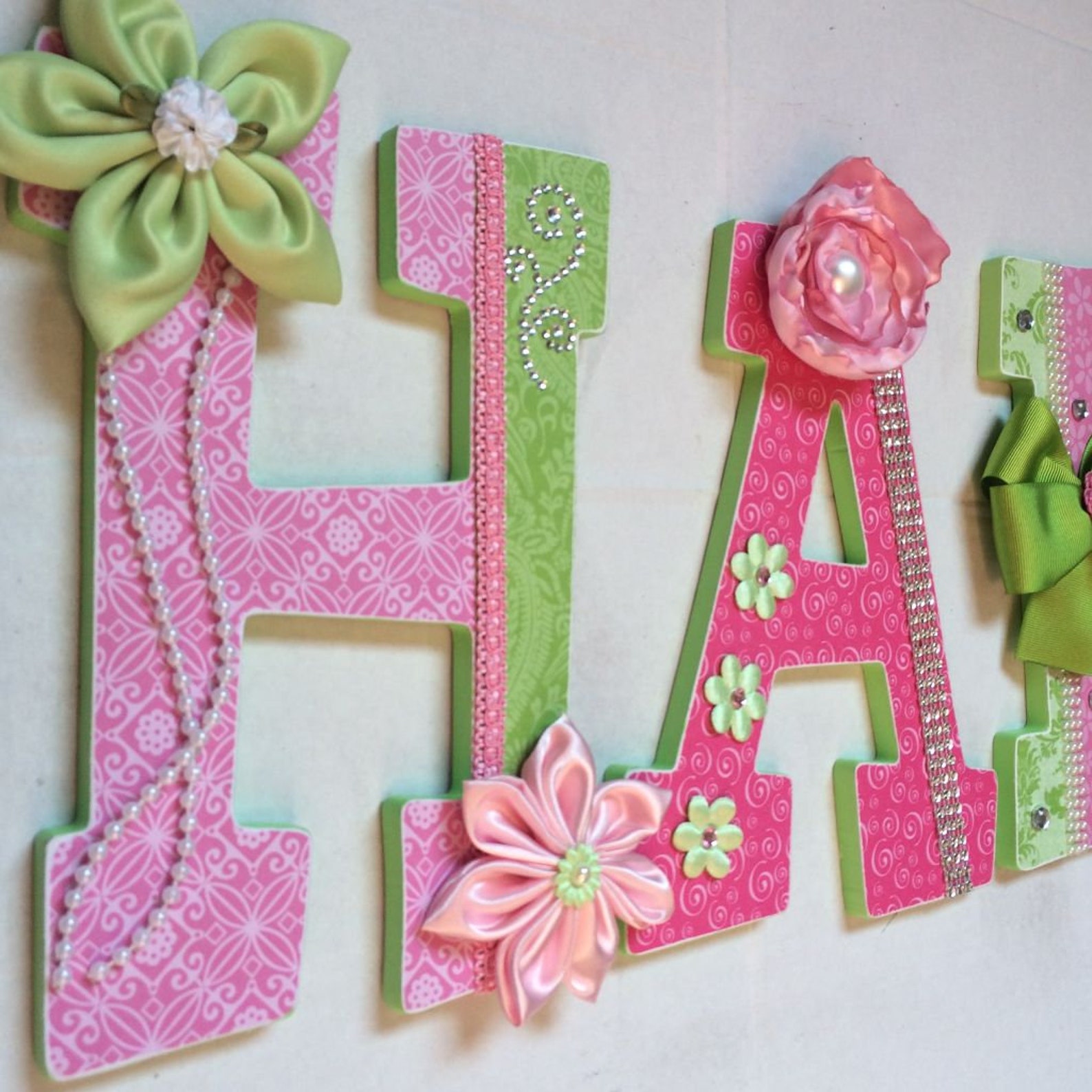 Custom Decoupage Name Wall Decor: Nursery & Kids Room Letters - Etsy