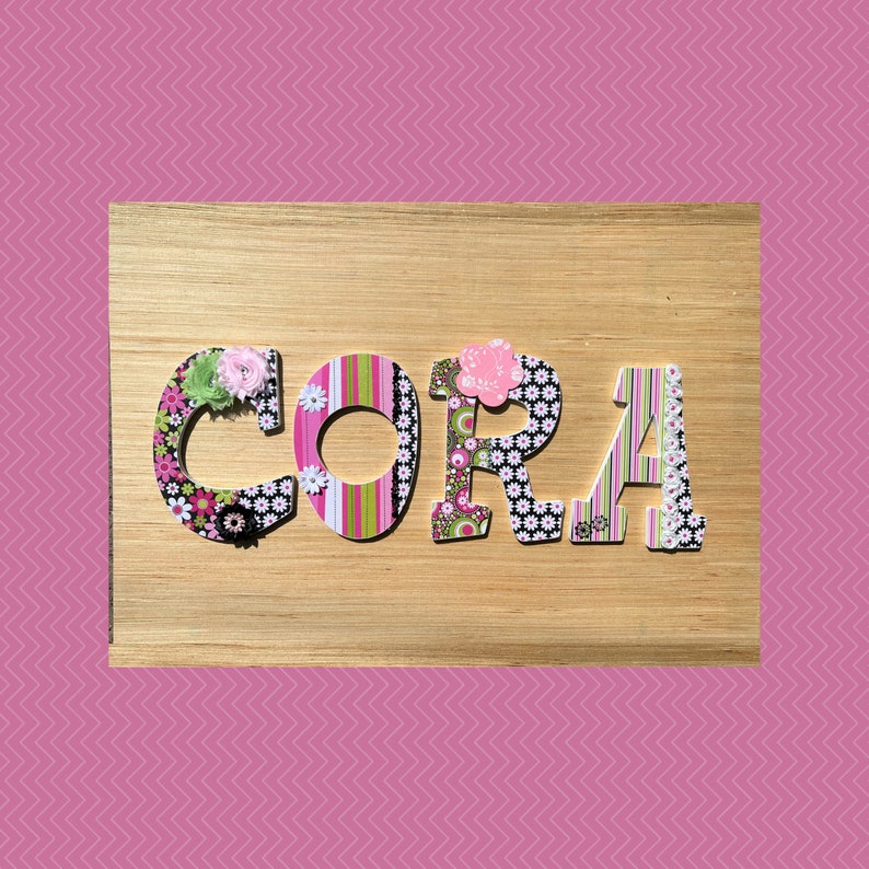 Custom Decoupage Name Wall Decor: Nursery & Kids Room Letters - Etsy
