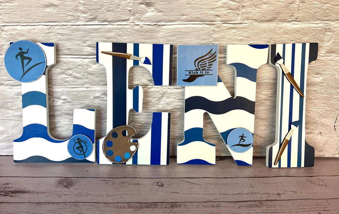 Personalized Letters for Wall in Nursery or Child's Bedroom, Hand ...