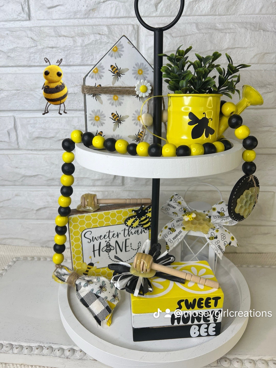 Bumble Bee Themed Handmade Decor for a Bee Tiered Tray or Home Decor ...
