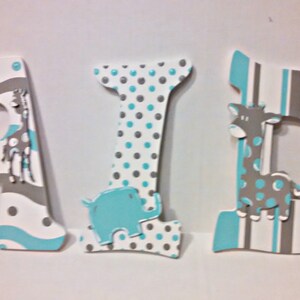 Hand Painted Letters for Baby or Child's Room, Personalized With Theme ...
